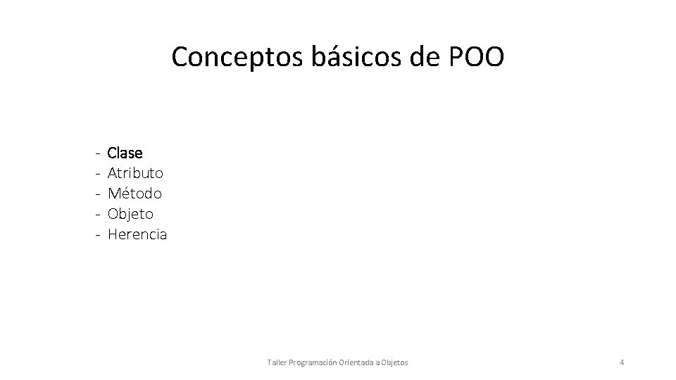 Universidad Nacional de Colombia Taller Programacin orientada a