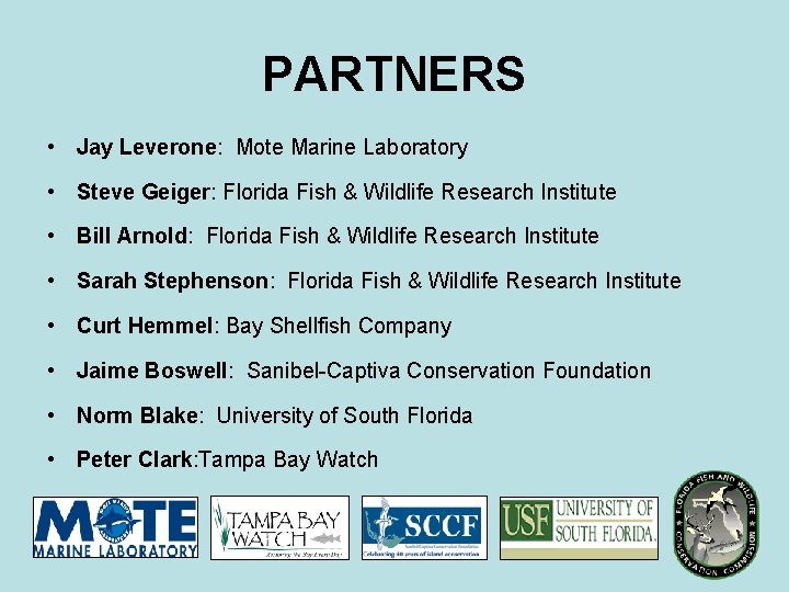 Bay Scallop Population Dynamics within Two Southwest Florida