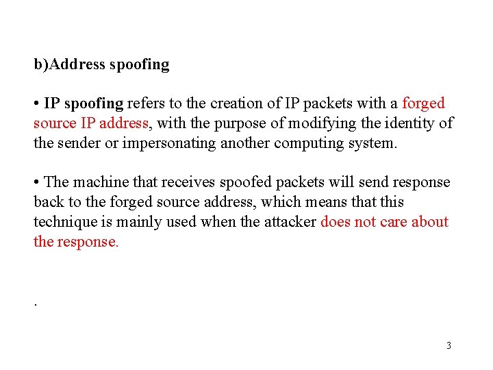 Network Security The security problems in the networks