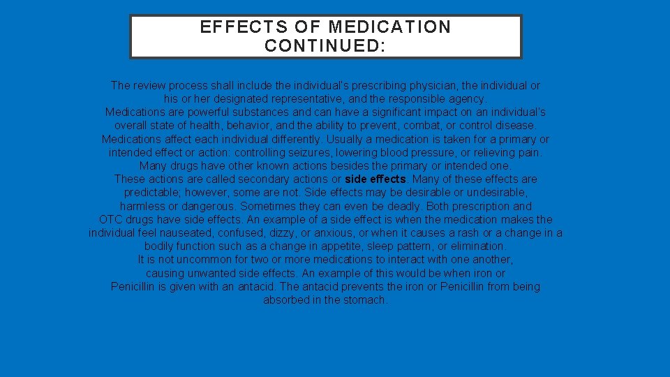 BASIC MEDICATION ADMINISTRATION TRAINING A guide to help