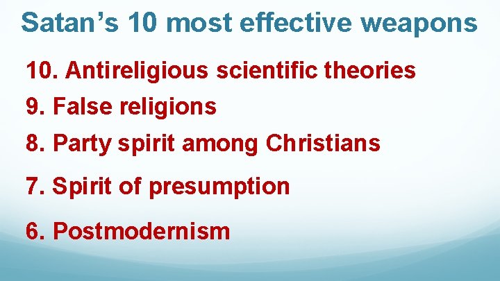 Four Facts About Spiritual Enemies Ephesians 6 12