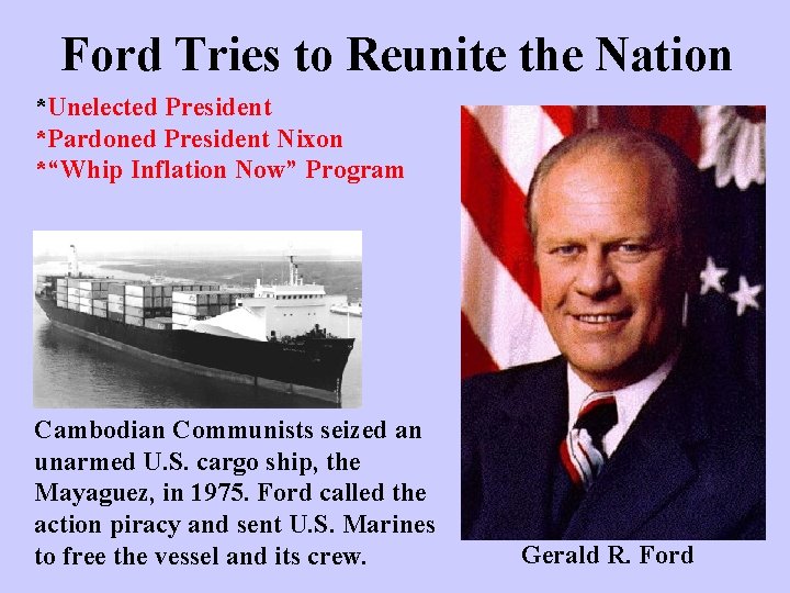 Presidencies of Ford Carter Reagan Essential Question How