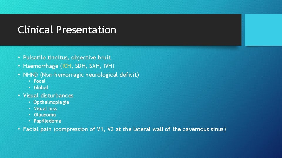 Definition Abnormal arteriovenous shunts within the dural leaflets