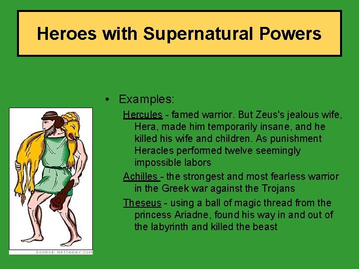 Myths 6 th Grade Language Arts Definition of