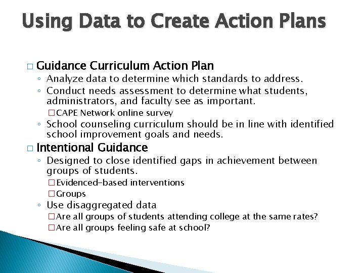 Practical Considerations in Using Data By Drew Sager