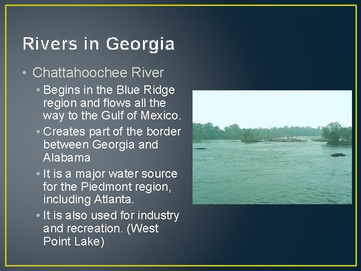 Key Physical Features of Georgia The Fall Line
