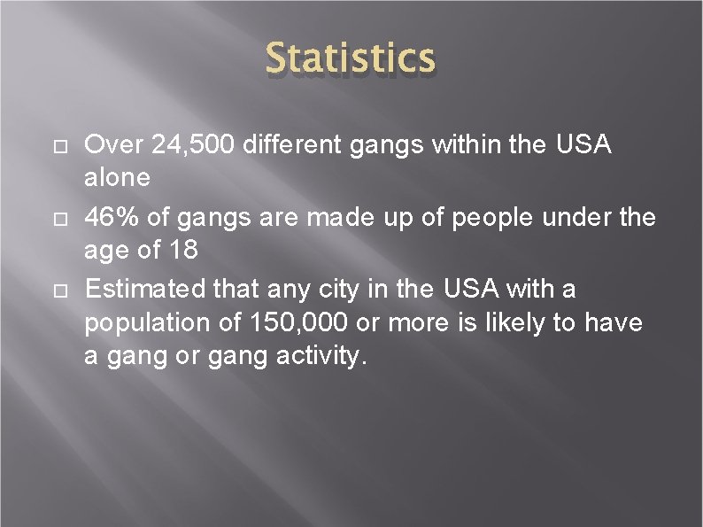 Gangs and Gang Violence By Eamon Alex Kris
