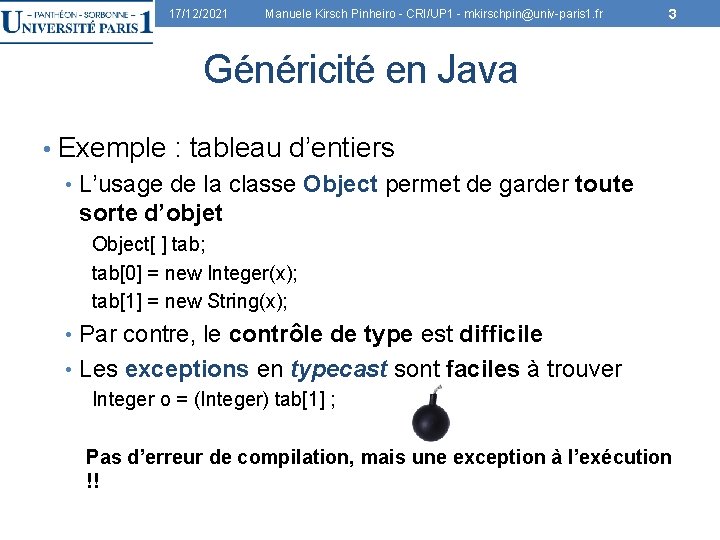 INF 2 PROGRAMMATION ORIENTE OBJET AVANCE Review Java
