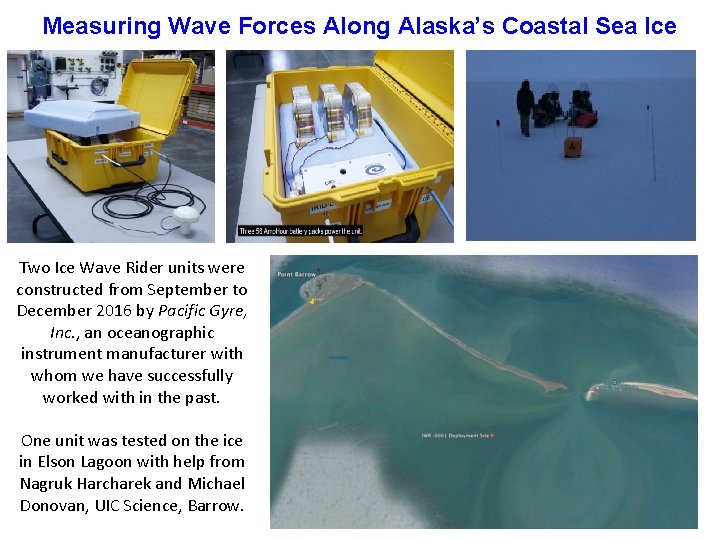Measuring Wave Forces Along Alaskas Coastal Sea Ice