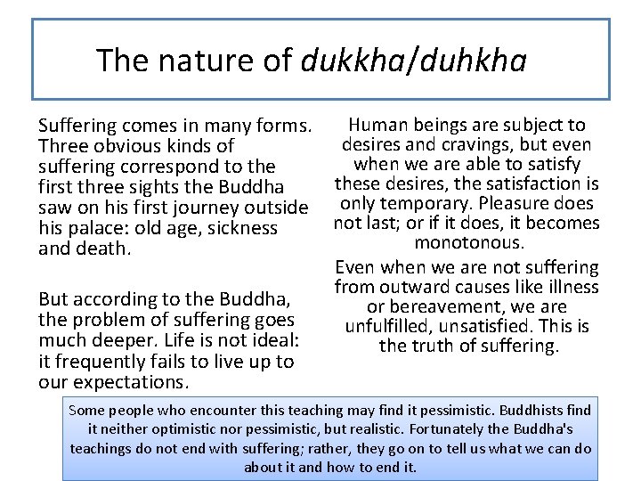 Think Pair Share Buddha said our existence is