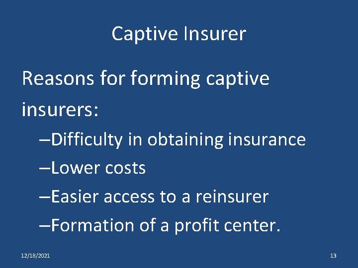 12182021 1 Chapter 3 Introduction To Risk Management