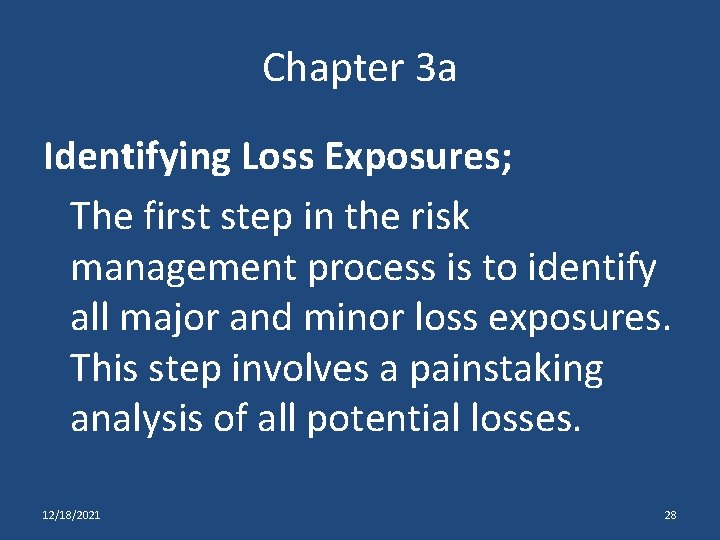 12182021 1 Chapter 3 Introduction To Risk Management