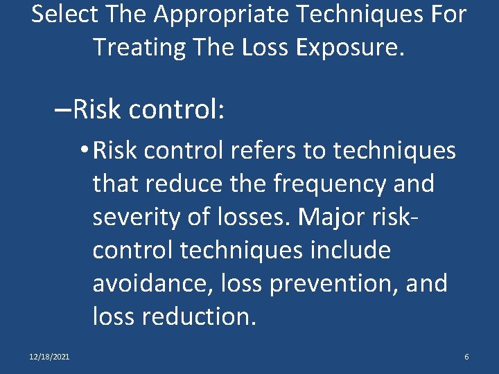 12182021 1 Chapter 3 Introduction To Risk Management