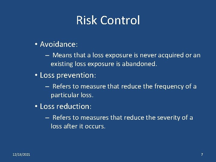 12182021 1 Chapter 3 Introduction To Risk Management