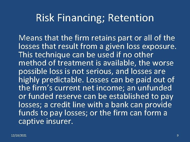 12182021 1 Chapter 3 Introduction To Risk Management