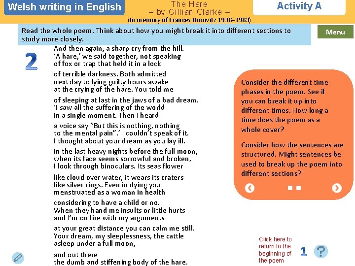 Welsh writing in in English The Hare by