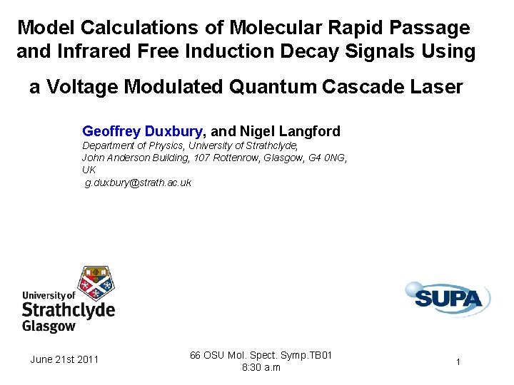 Model Calculations of Molecular Rapid Passage and Infrared