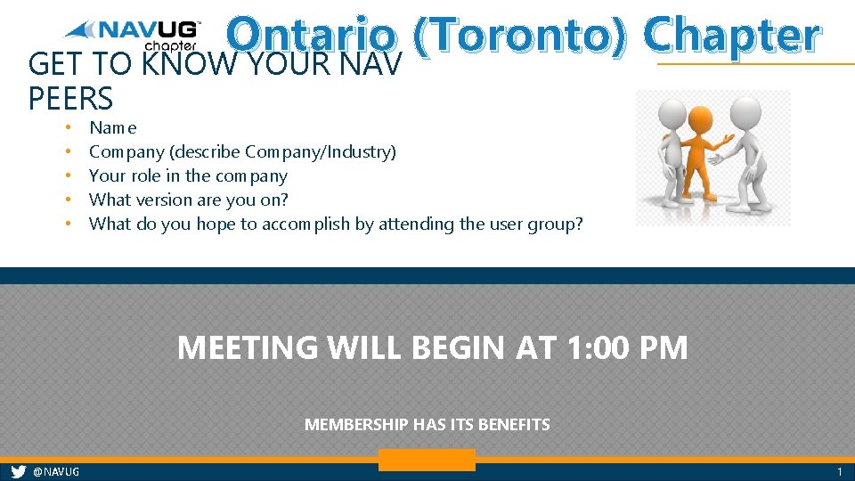 Ontario Toronto Chapter GET TO KNOW YOUR NAV