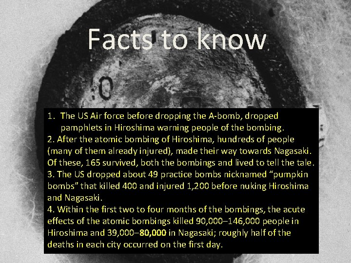 Hiroshima Nagasaki Bombings Presented by Alec Reams Facts