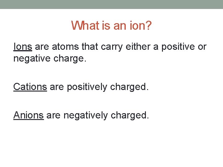 IONIC BONDING AND NOMENCLATURE Quick Review Parts of