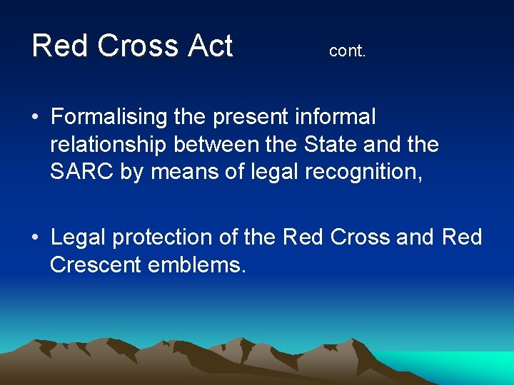 South African Red Cross Society Bill Department of