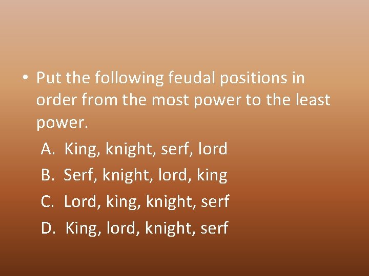 Grab an Irespond remote Feudalism can best be