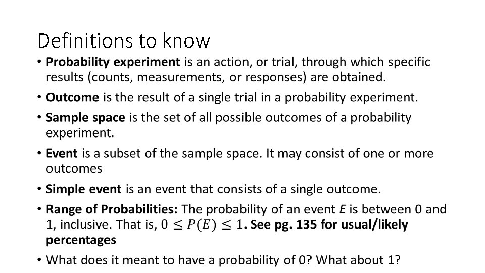 Module 3 Probability Rules We will finish the