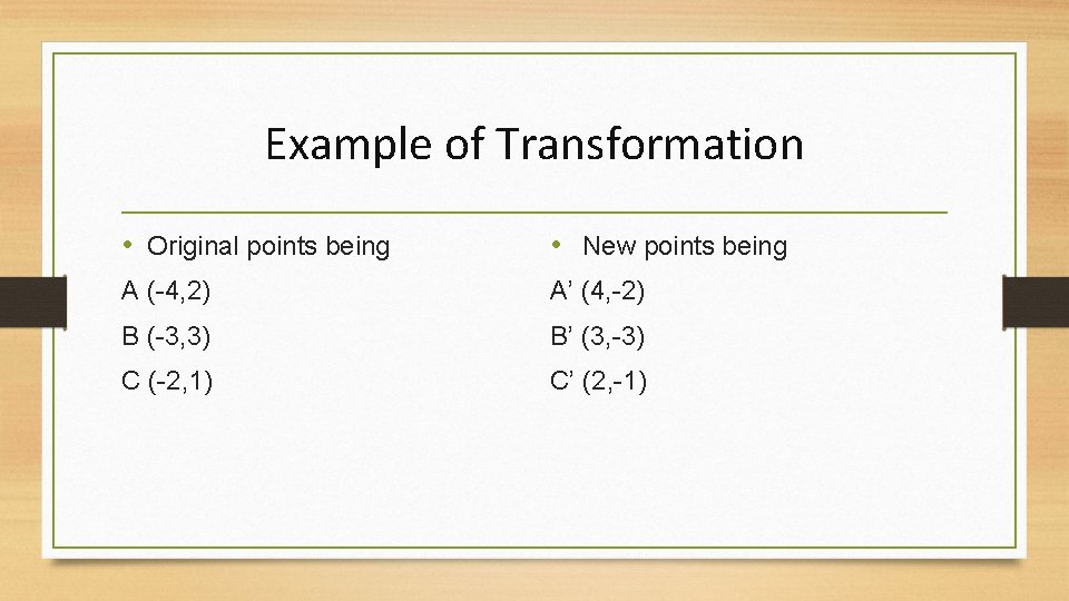 Transformations Project Sarah Donovan TEKS 111 6 Grade