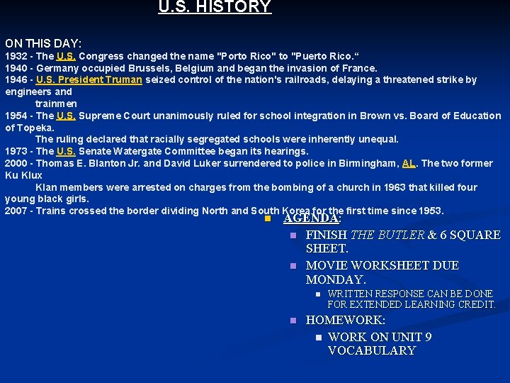 U S HISTORY ON THIS DAY 1932 The