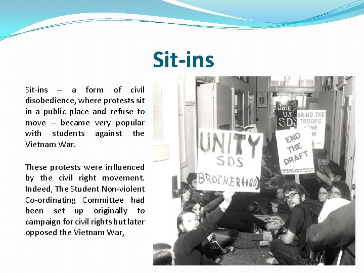 How did protests against the Vietnam War develop