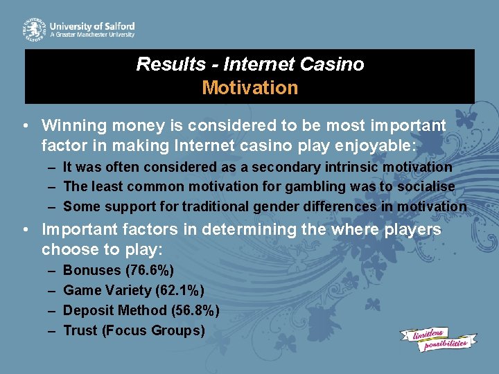 An Exploratory Investigation into the Attitudes and Behaviours