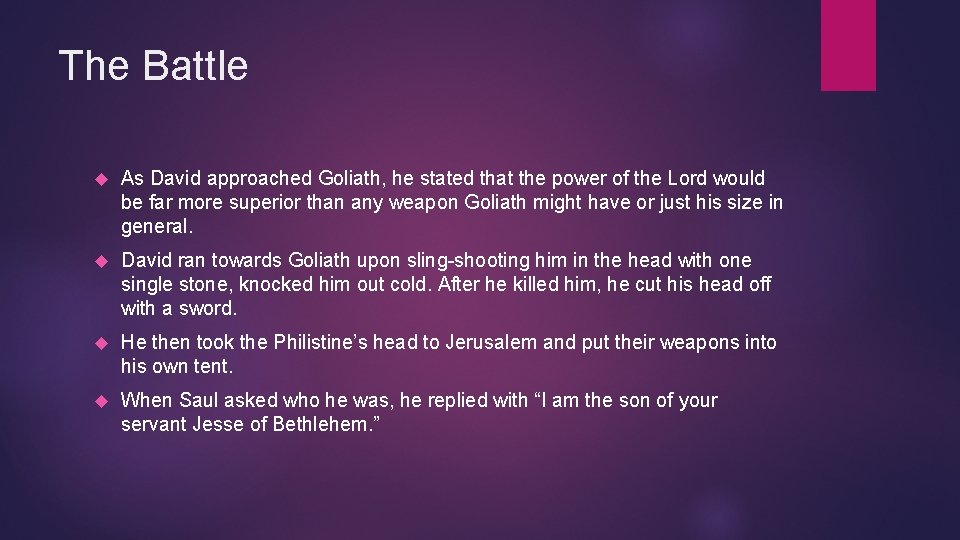 David and Goliath 1 SAMUEL 17 Israelites vs