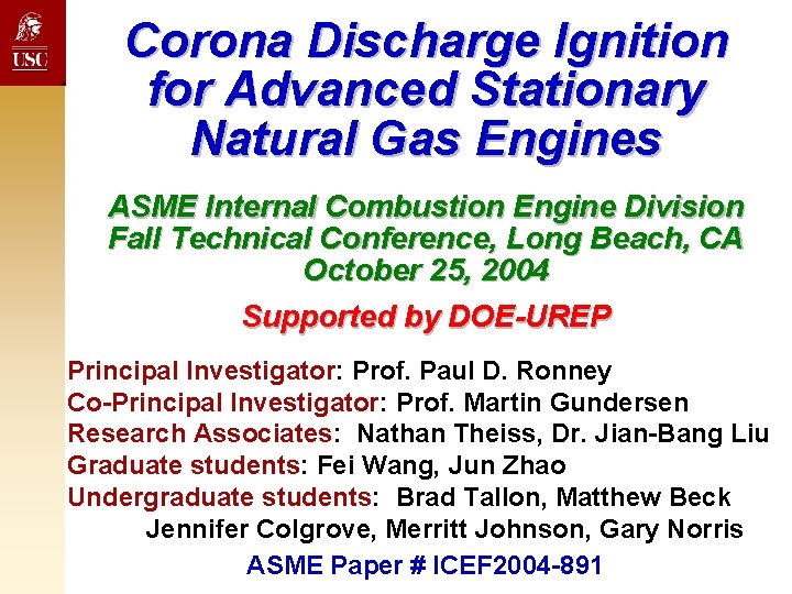 Corona Discharge Ignition for Advanced Stationary Natural Gas