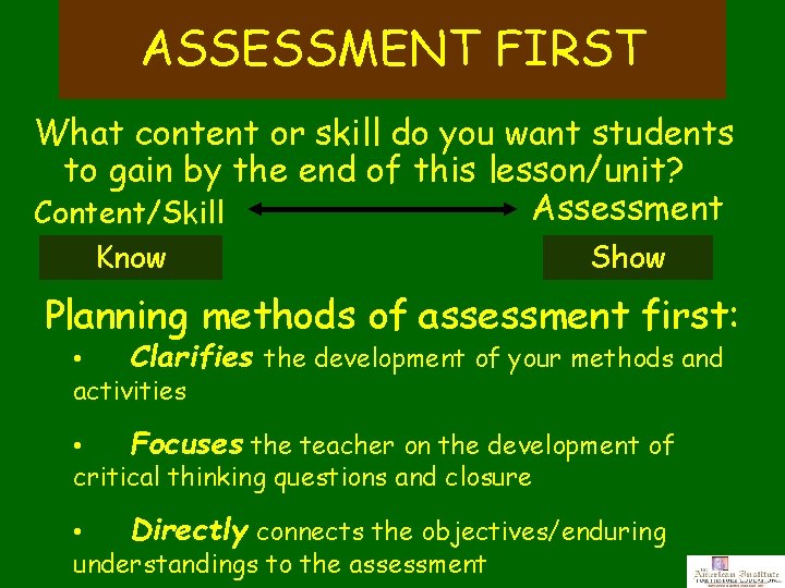 Designing Assessment Materials Delsea School District November 2