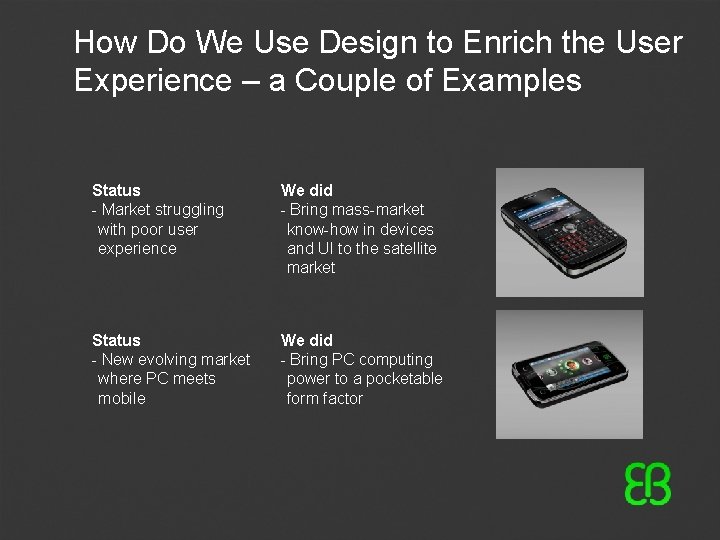 Using Design to Enrich the User Experience Ari