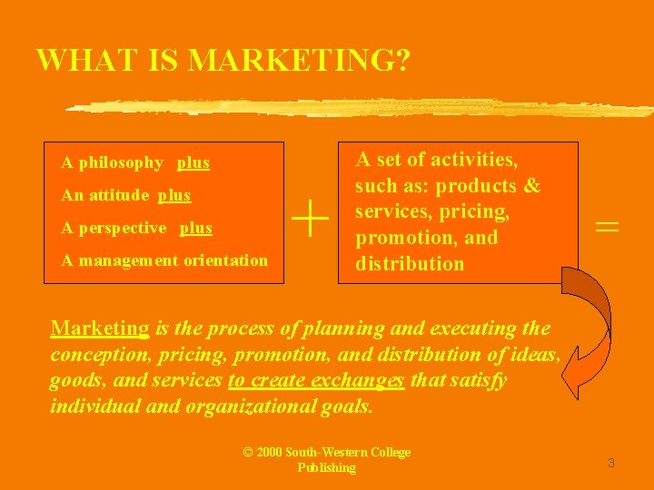CHAPTER ONE AN OVERVIEW OF MARKETING Prepared by
