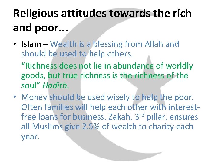 Religious attitudes towards rich and poor in British