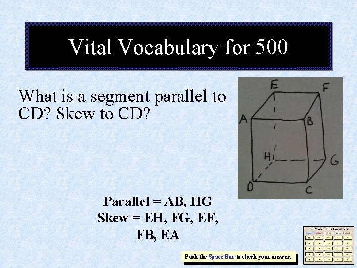 Chapter 3 Review Game Show Vital Vocabulary Slippery
