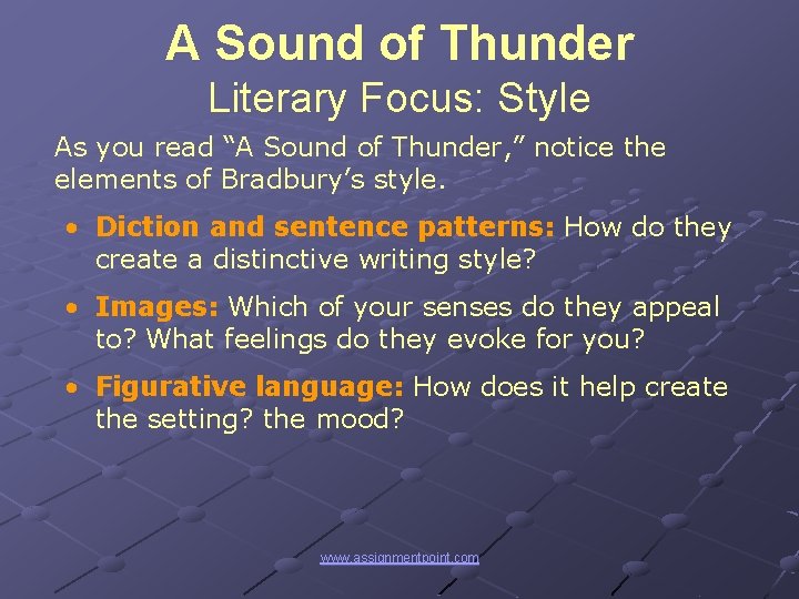 A Sound of Thunder by Ray Bradbury www