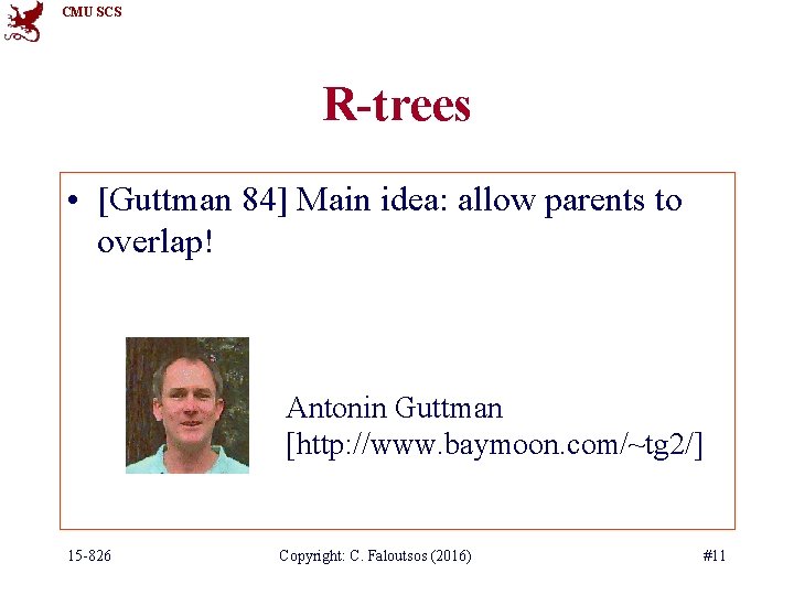 CMU SCS 15 826 Multimedia Databases and Data