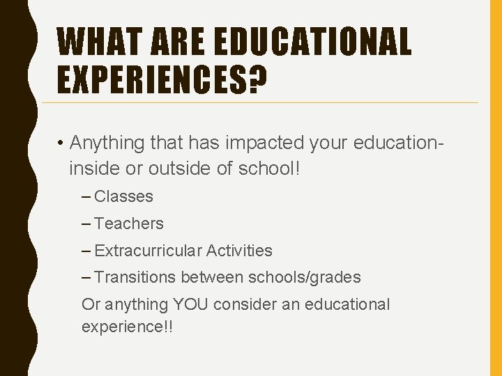 THE EDUCATIONAL AUTOBIOGRAPHY ELED 1010 WHAT IS AN