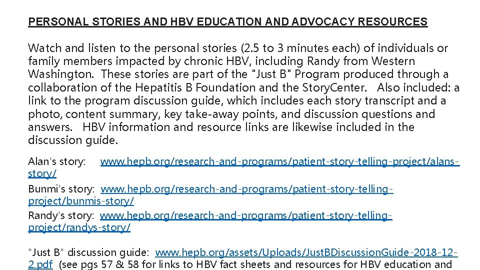 ELIMINATE CHRONIC HEPATITIS B IN WASHINGTON STATE Nadine