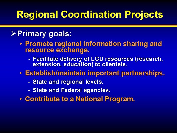 The National Water Quality Program A RegionallyBased National