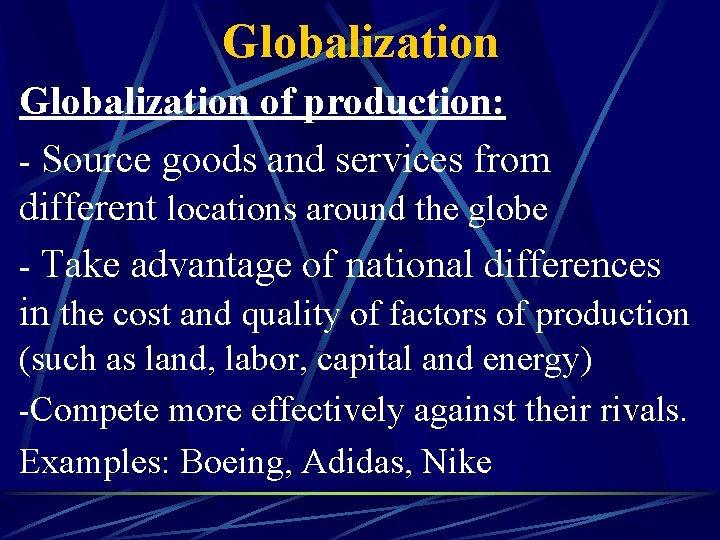 International Business To understand the basics of international