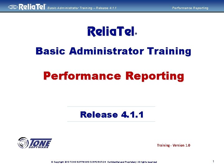 Basic Administrator Training Release 4 1 1 Performance