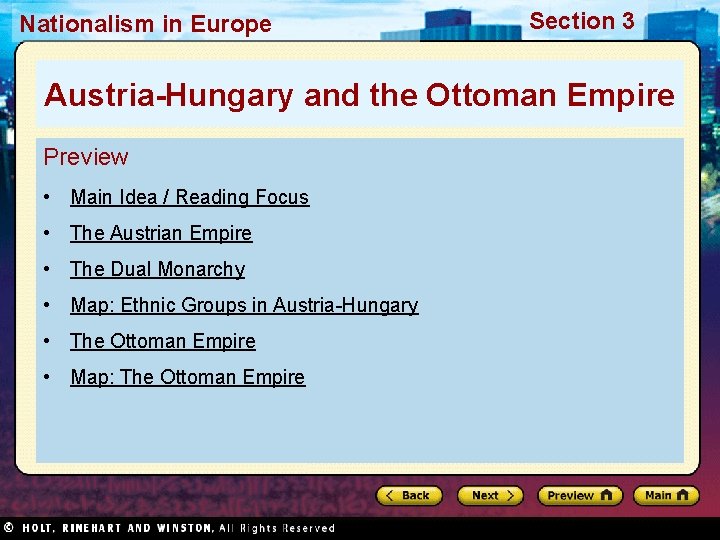 Nationalism in Europe Section 3 AustriaHungary and the