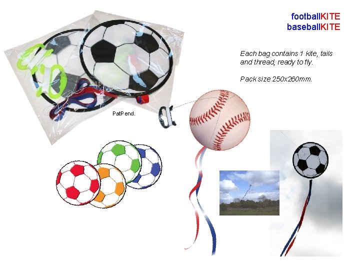 WORLDsmallest KITE Retail Kite Line 2009 football KITE