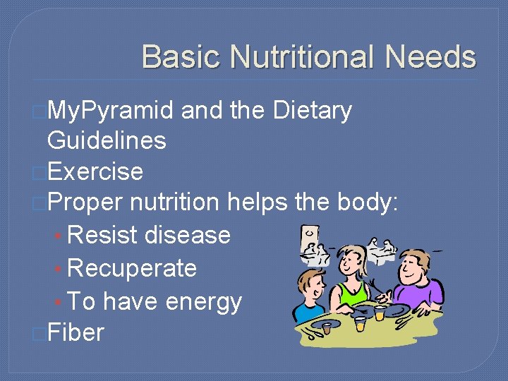 FAMILY LIFE CYCLE Nutritional Needs Across the Life