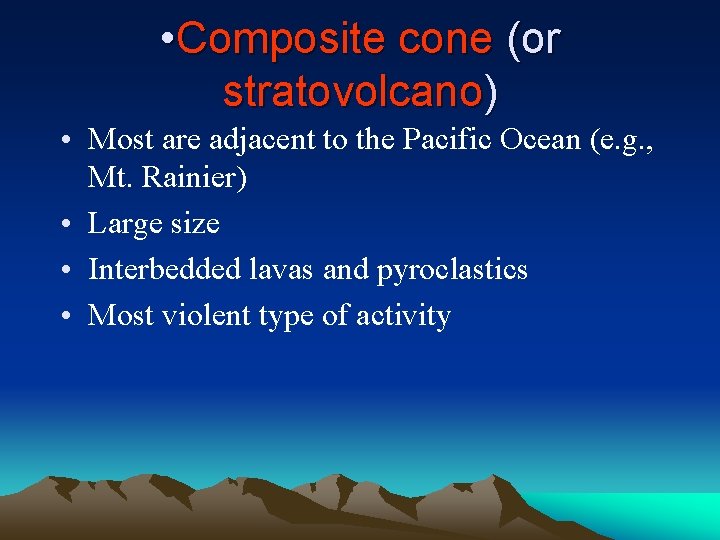 Volcanoes and Igneous Features Volcanic eruptions v Factors
