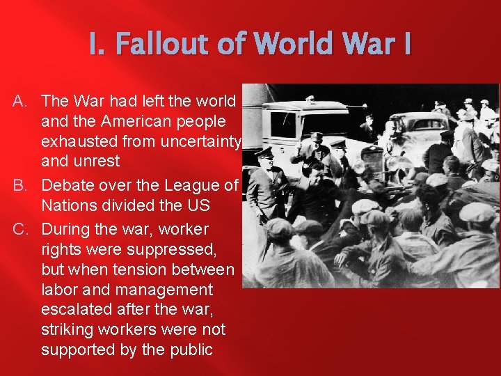 POST WAR FEAR I Fallout of World War